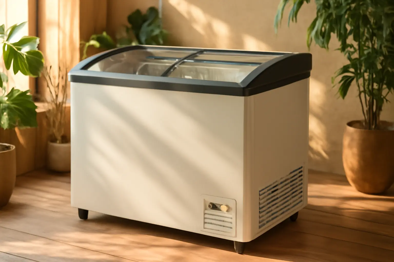 Freezer Expositor Horizontal Eos 120 Litros Eco Gelo com Tampa de Vidro