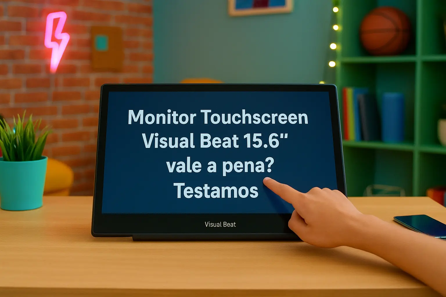 Monitor Touchscreen Visual Beat 15.6” vale a pena? Testamos